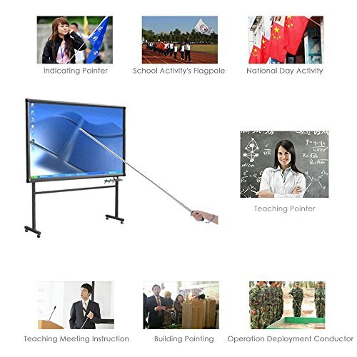 Portable Collapsable Pole 79" Stainless Steel Telescoping Flagpole ...