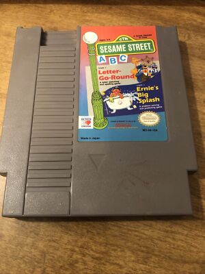 Sesame Street ABC Letter Go Round/ Ernies Big Splash - Nintendo NES ...