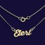 9ct Gold Personalised Custom Name Necklace Pendant Nameplate Necklet ...