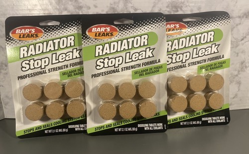 3 Packs Bar's Leaks HDC Radiator Stop Leak Tablets Heavy Duty Dissolve ...
