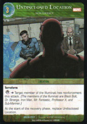 VS System: Undisclosed Location, Non-Unique [Played] Marvel Universe ...