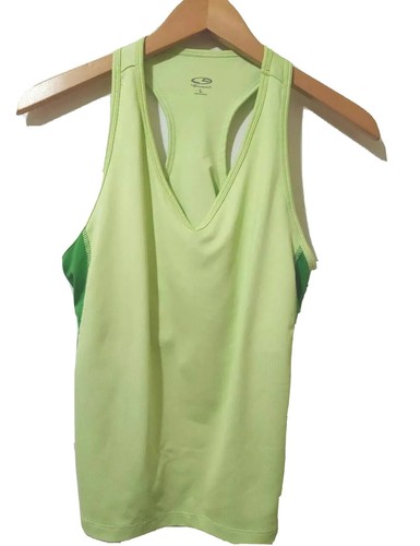 Champion Tank Top Womens L Built In Bra Green Racer Back Athletic | eBay