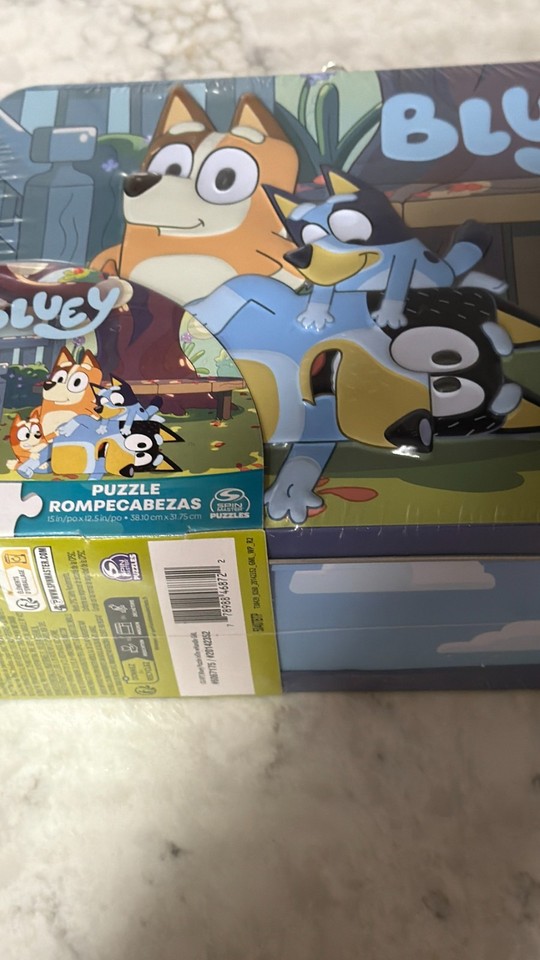 Bluey Tin Lunch Box Puzzle Gift Set 24Piece Jigsaw Puzzle Metal Lunch ...