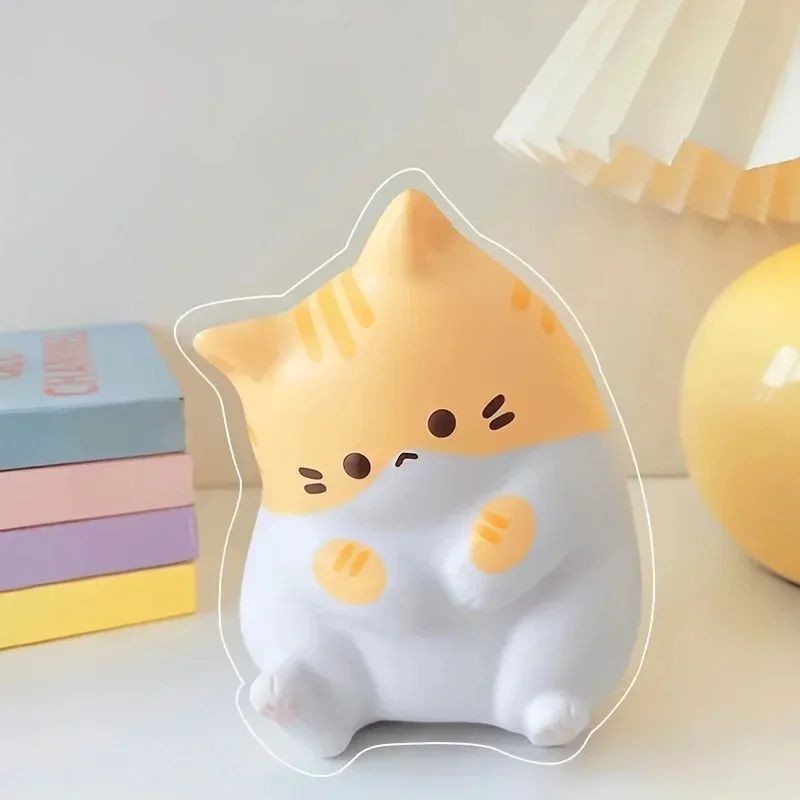 Cartoon Cat Squeeze Toy - Soft PU Slow Rebound Fidget Stress Relief ...