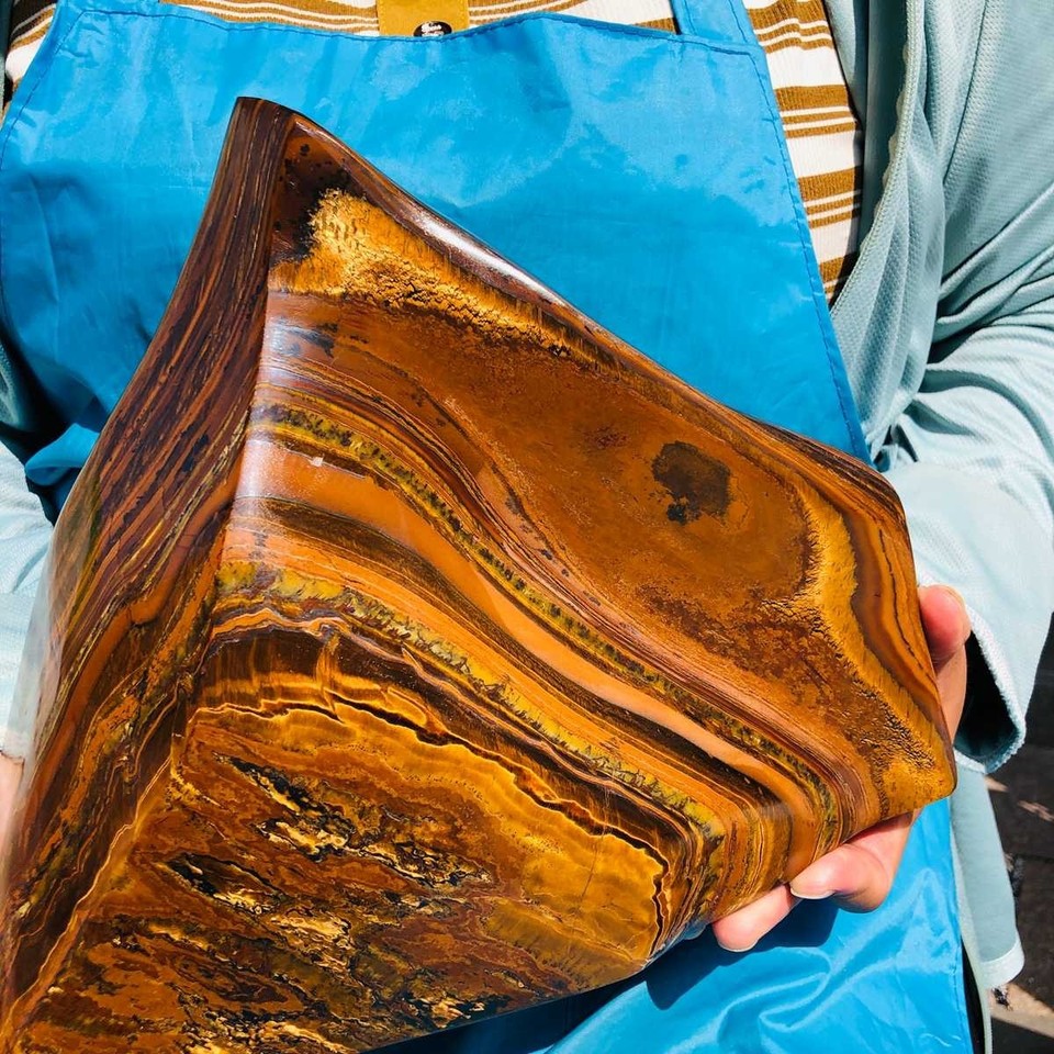 13.46LB Large Natural Tiger's Eye Stone Quartz Crystal Specimen Mineral ...