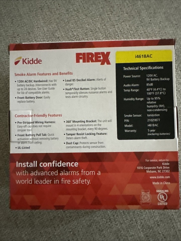 Kidde i4618 Firex Hardwired Smoke Alarm | eBay