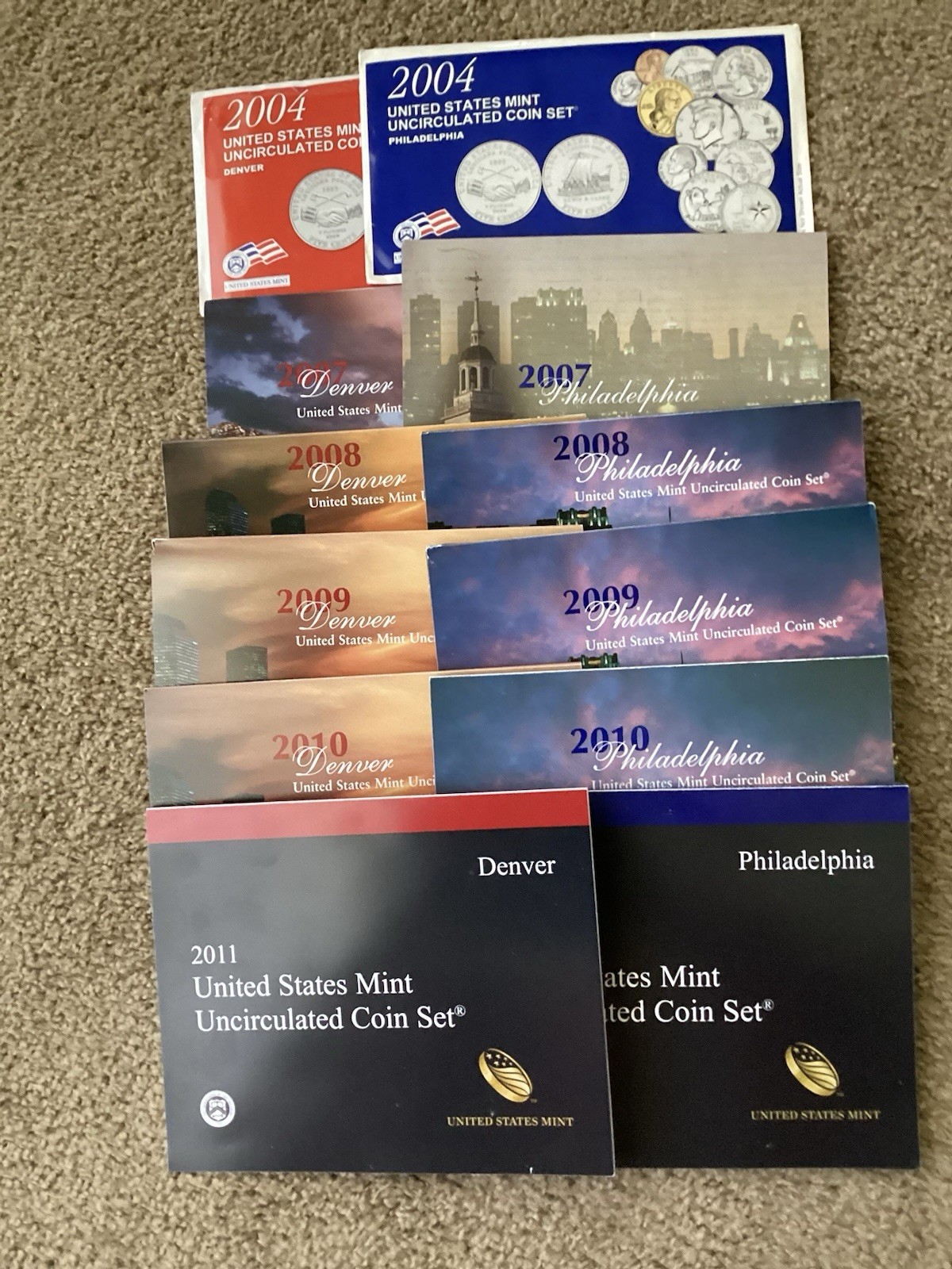 Mixed Lot of U.S. Mint Uncirculated Sets P & D Philadelphia Denver Coins | eBay