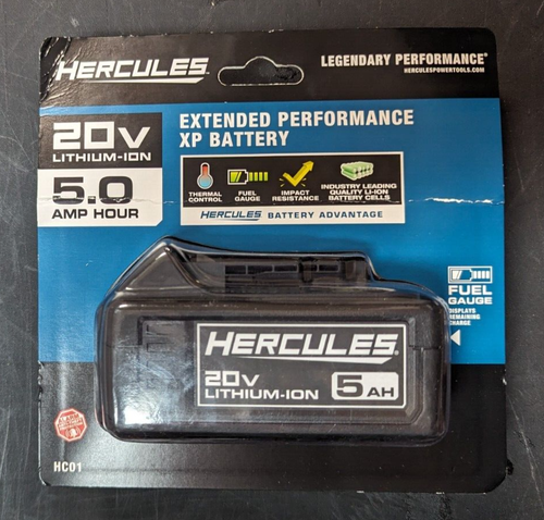 Hercules 20V Li-Ion 5.0Ah Extended Performance XP Battery Pack HC01 ...
