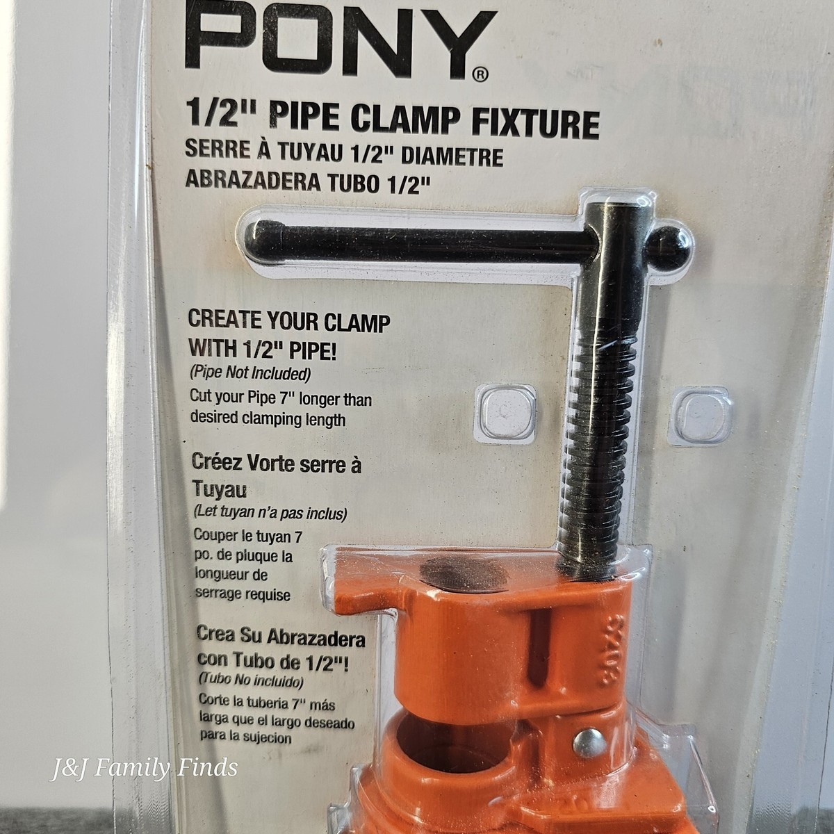 Jorgensen Pony Pipe Clamps PONY JORGENSEN Pipe Clamp Fixture For 3/4"