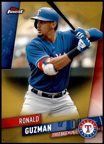 Ronald Guzman 2019 Finest 5x7 Gold #70 /10 Rangers | eBay