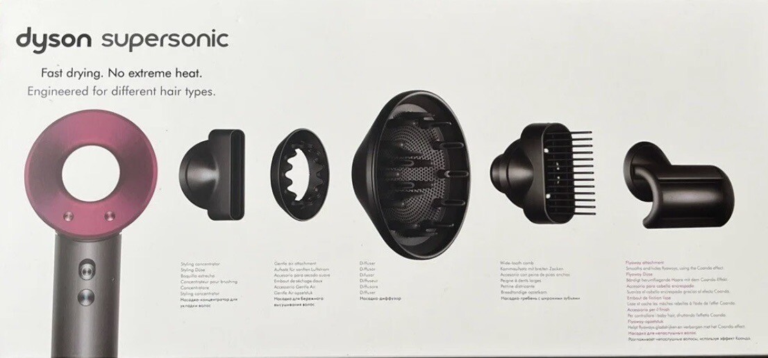 Dyson Supersonic Hair Dryer - PINK/Iron/Fuchsia | eBay