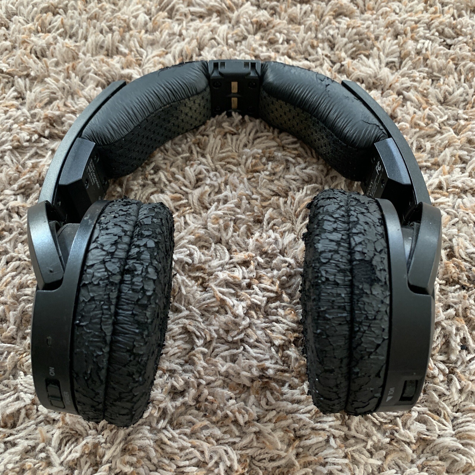 Sony Wireless RF Stereo Transmitter Headphones MDR-RF985R No Charger ...