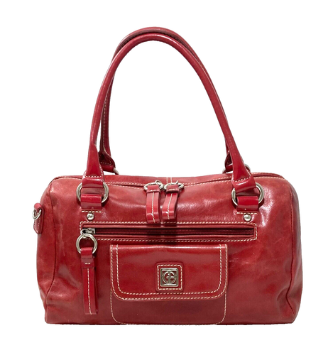 GIANI BERNINI RED LEATHER HANDBAG PURSE | eBay