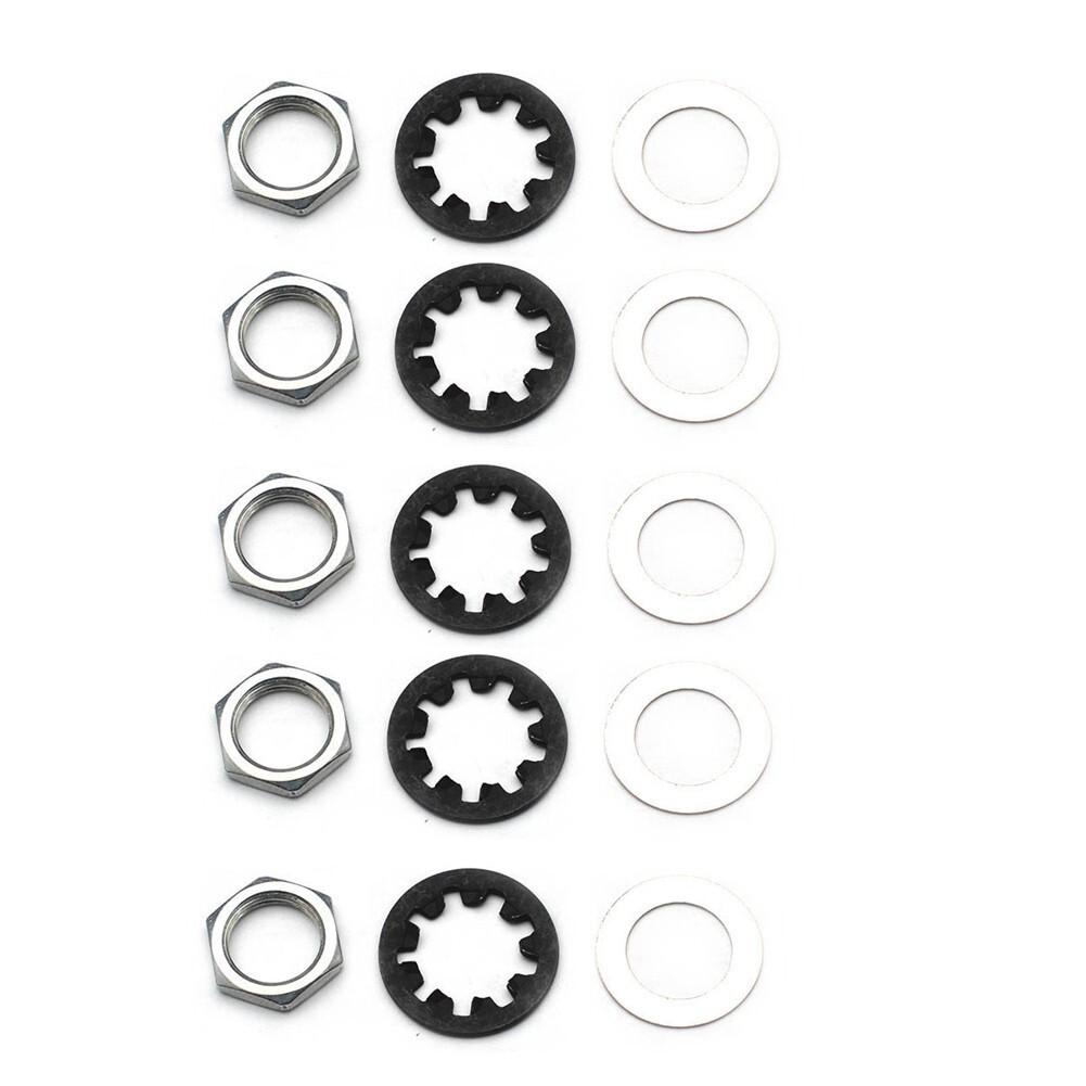 Chrome Plated Nut and Washer Set for CTS Guitar Pots and Switchcraft 15 ...