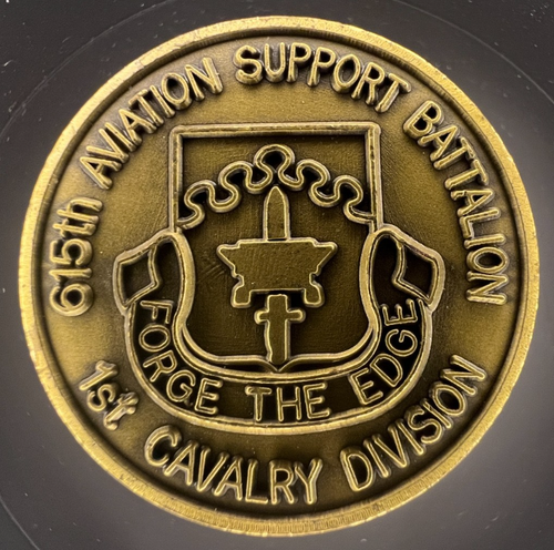 US Army 615th Aviation Support Battalion 1st Cavalry Div Challenge Coin ...