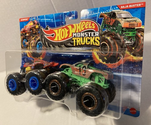 2025 Hot Wheels Monster Trucks Double Pack Scorpedo VS Baja Buster | eBay