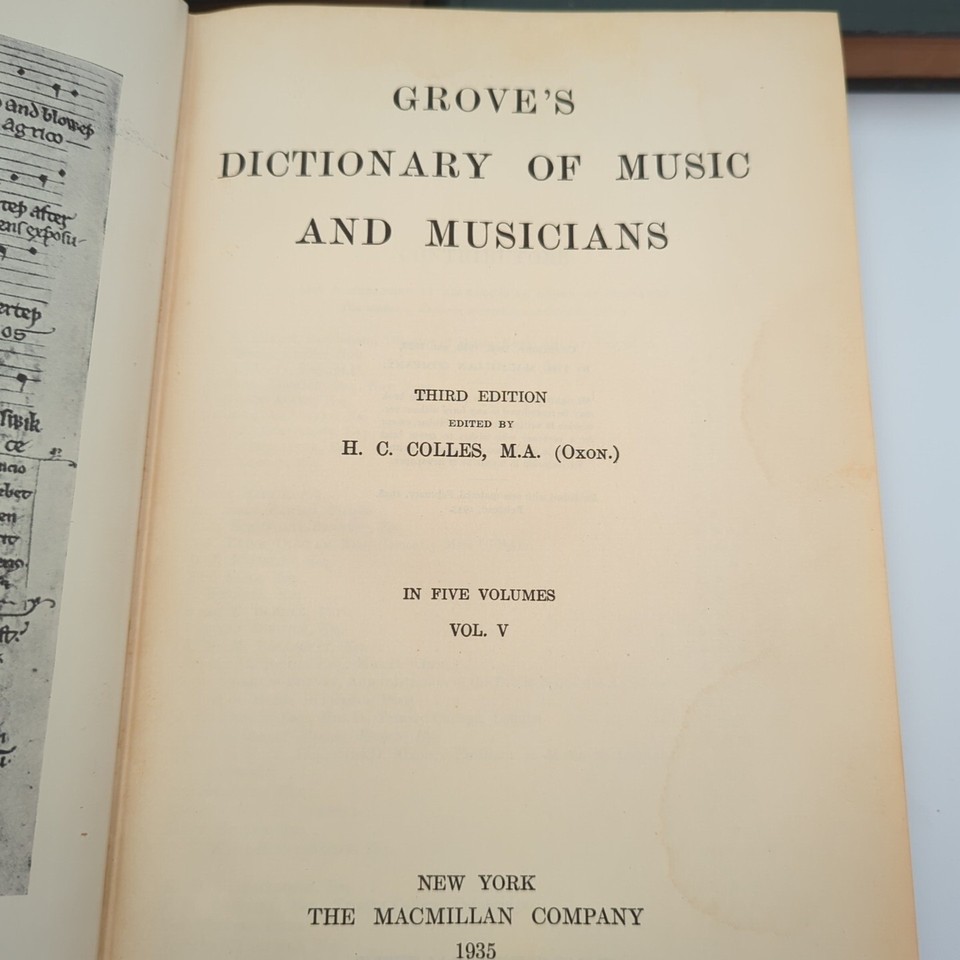 Lot Of 3 Grove's Dictionary of Music and Musicians Books Z Songs K-O | eBay