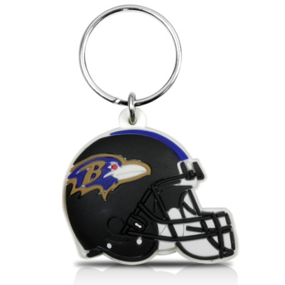 NFL Baltimore Ravens Helmet PVC Key Chain | Team | Aftermarket Branded