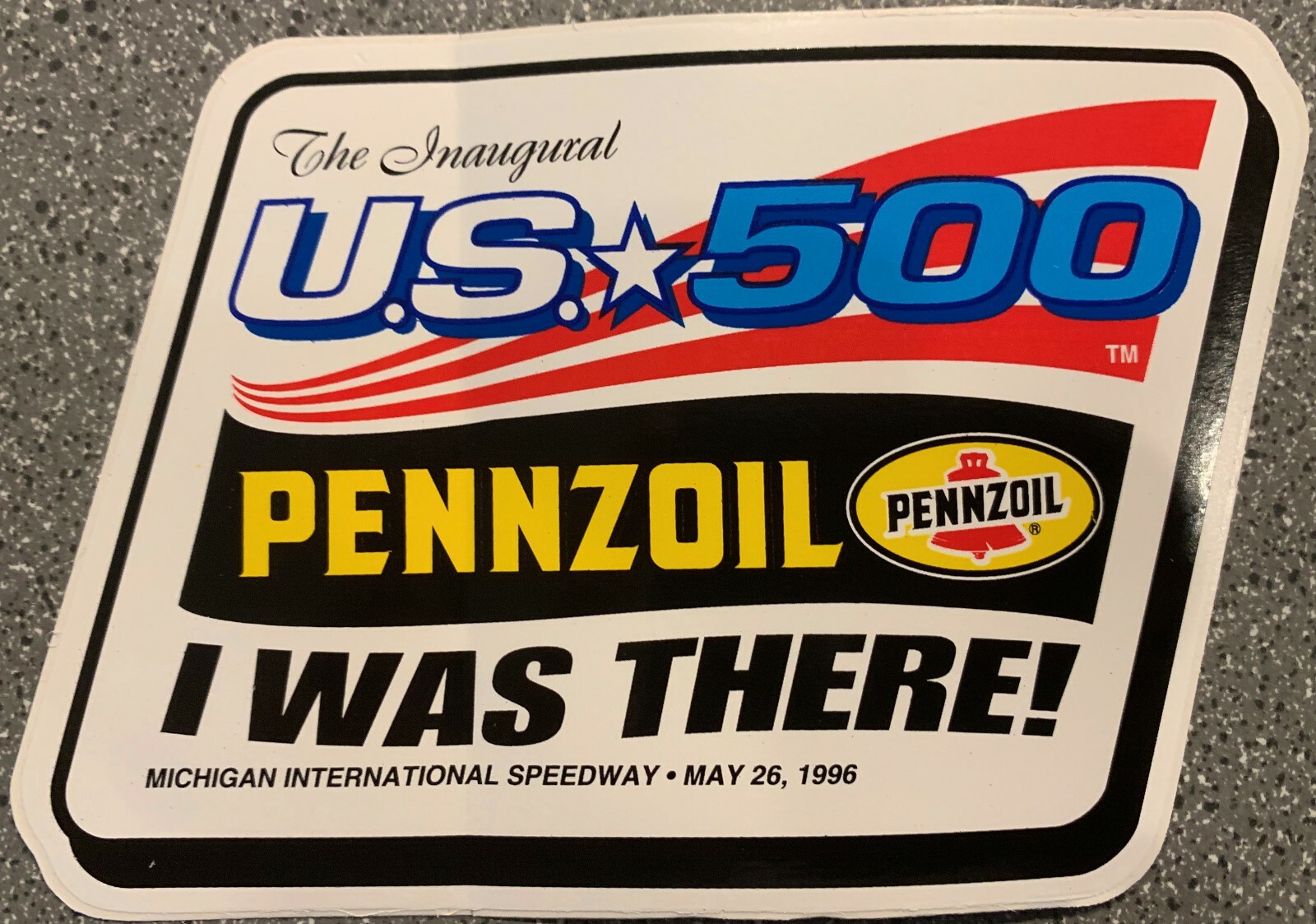 1996 U.S. 500 CART INDY CAR STICKER INDIANAPOLIS 500 MICHIGAN SPEEDWAY ...