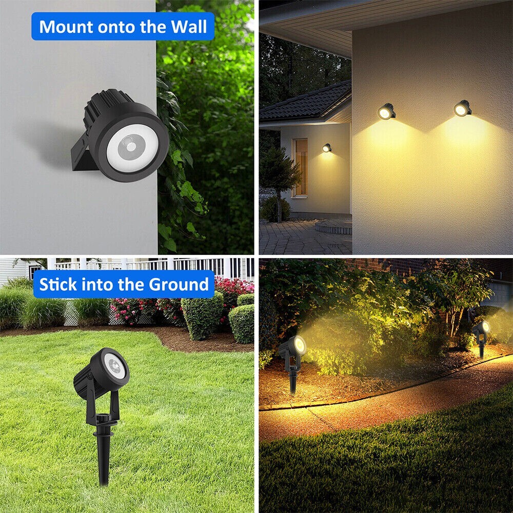 4er LED Solar Strahler Solar-Leuchte Solarspot Garten Leuchte Spot ...