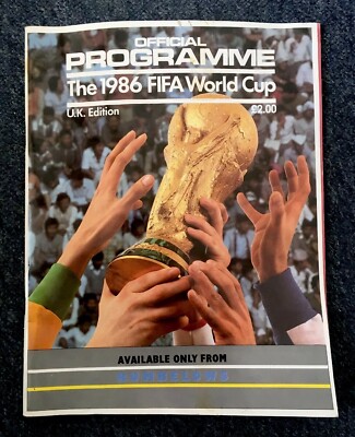 Mexico 1986 FIFA World Cup 86 UK Edition Tournament Programme RARE ...