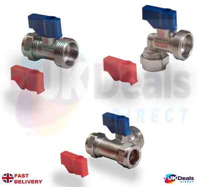 WASHING MACHINE DISHWASHER APPLIANCE ISOLATION VALVE HOT & COLD WATER ...