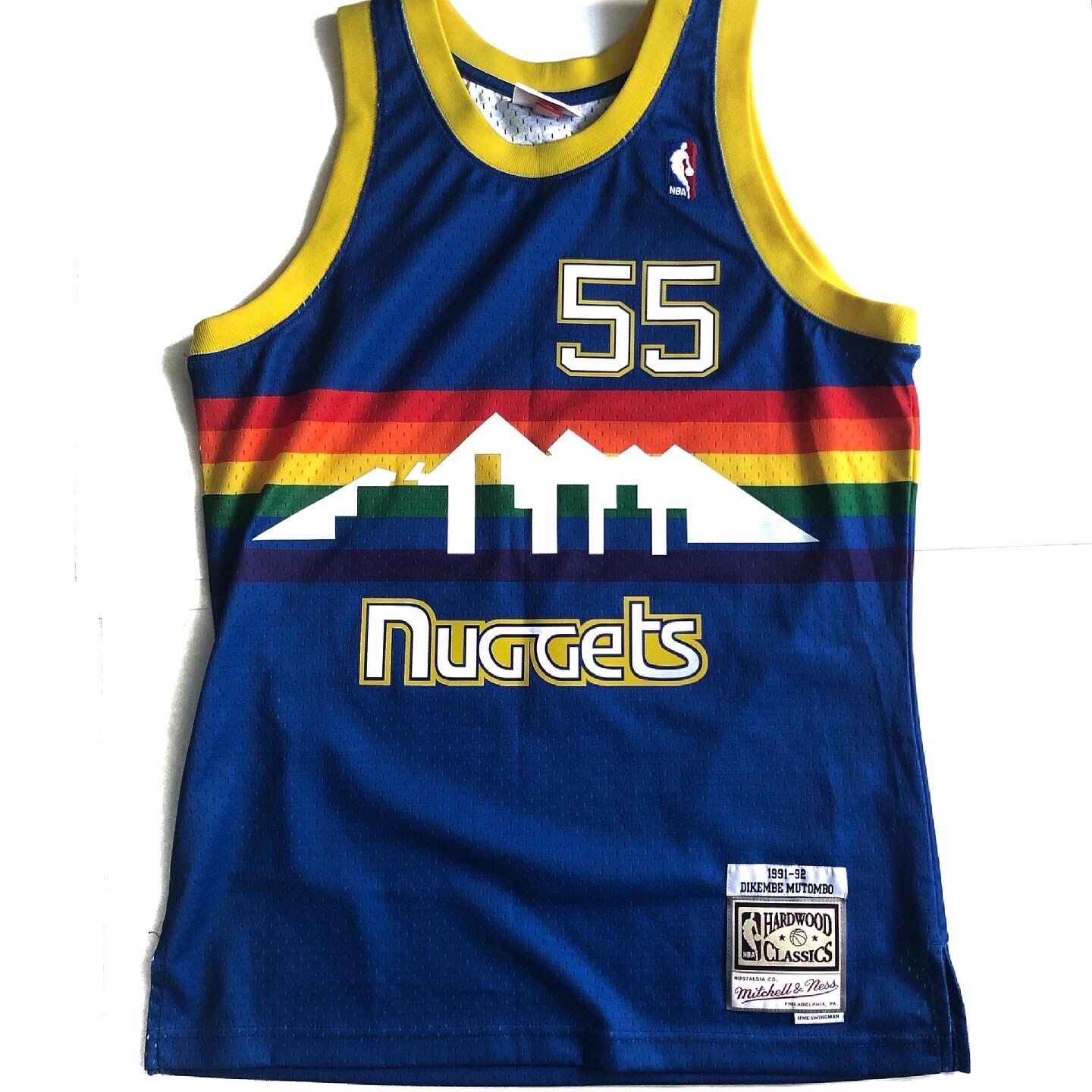 Denver Nuggets Vintage Dikembe Mutombo 1991-92 authentic swingman ...