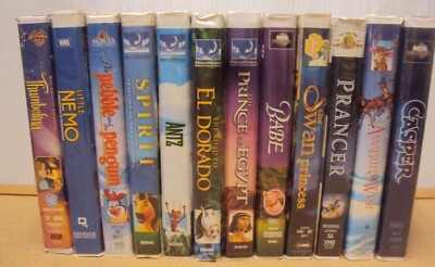 Lot 12 MGM WB DreamWorks Family/Cartoon VHS Tape Prancer Antz Spirit ...