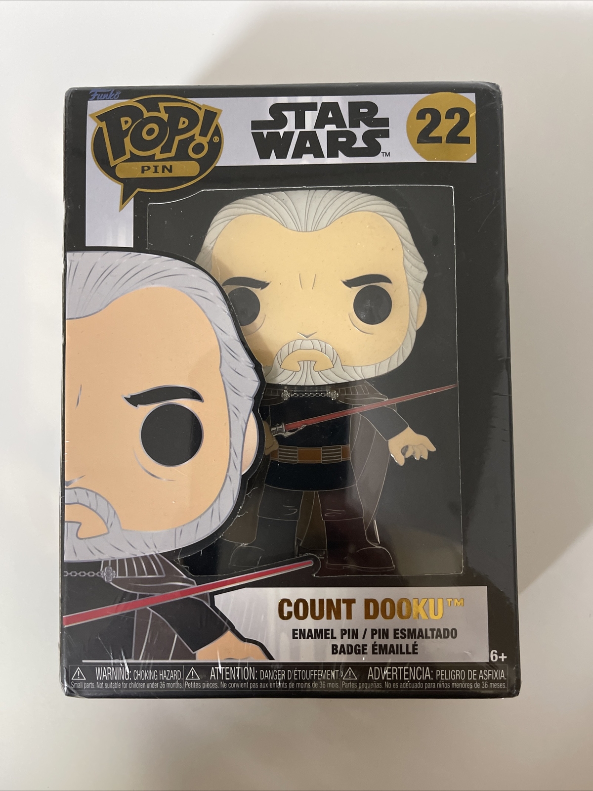 FUNKO POP Enamel Pin- Star Wars - #22 Count Dooku - Brand New Sealed | eBay
