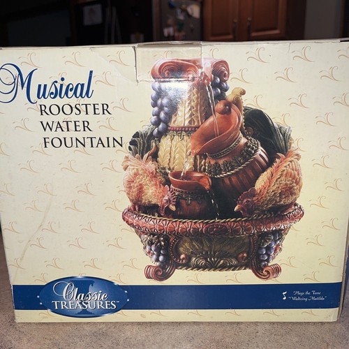 Classic Treasures Wind-Up Musical Rooster Water Fountain "Waltzing ...