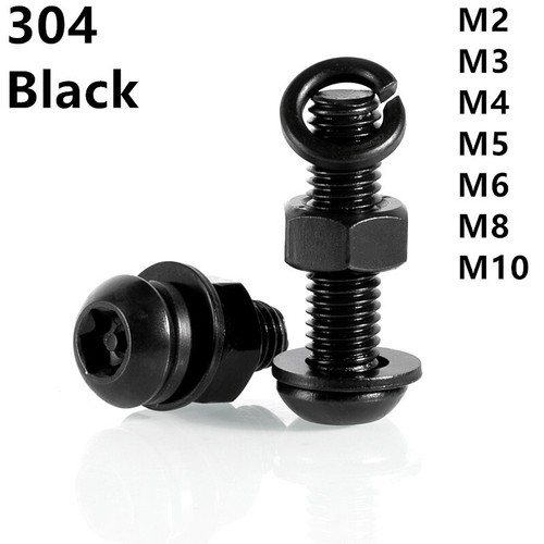 304SS Pin Tamper Torx Button Head Security Screws Hex Nuts Flat Spring ...