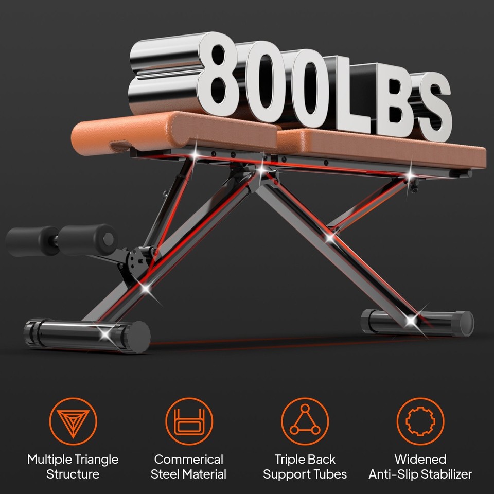 Foldable Dumbbell Bench Weight Training Fitness Incline Bench ...