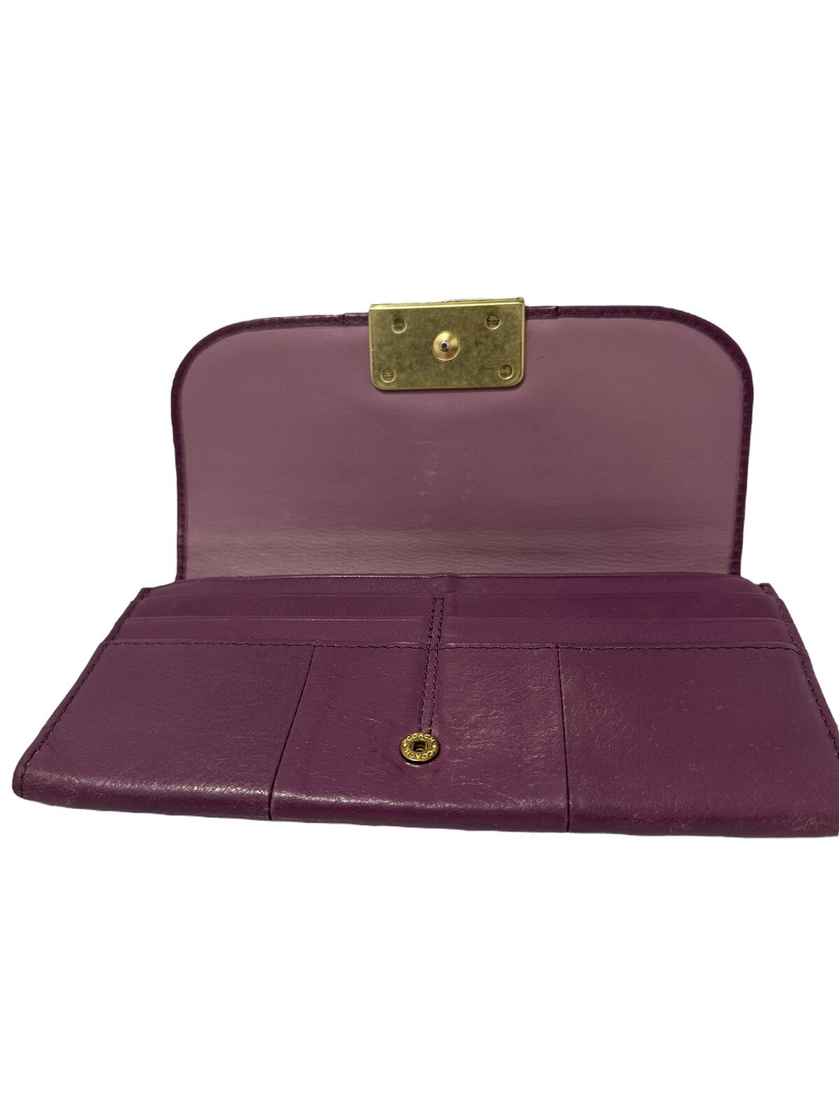 Coach Kristin Slim Envelope Leather Flap Wallet Pur p… - Gem