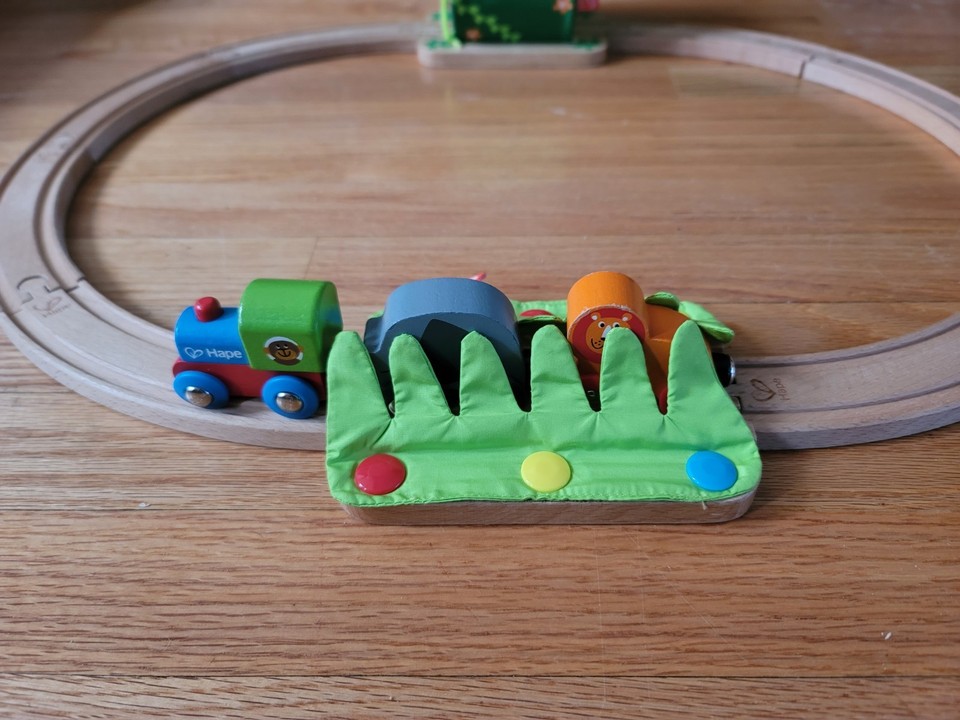 Wooden Railway Hape Train Jungle Journey Train set Very Good Condition ...
