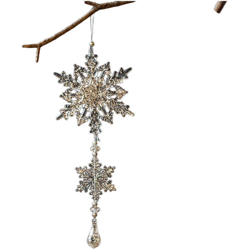 Clear Acrylic Snowflake Ornament for Christmas Tree and Winter Window ...