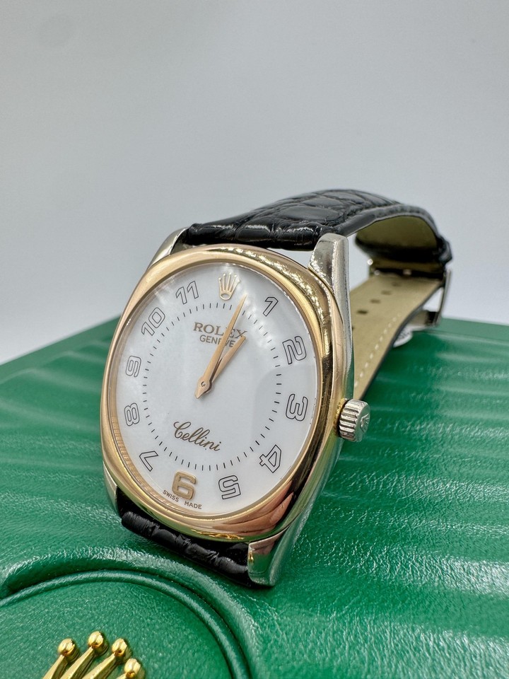 Rolex Danaos 4233 18k White and Rose Gold Manual Wind 33mm | eBay
