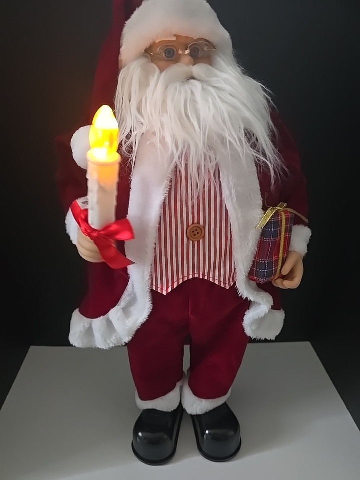 VTG Animated Mr & Mrs Claus Light Motion Musical Santa 24” Christmas ...