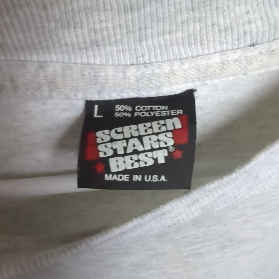 SCREEN STARS BEST Vtg 80s 90s Music Works Auburn, Maine Graphic T-SHIRT ...