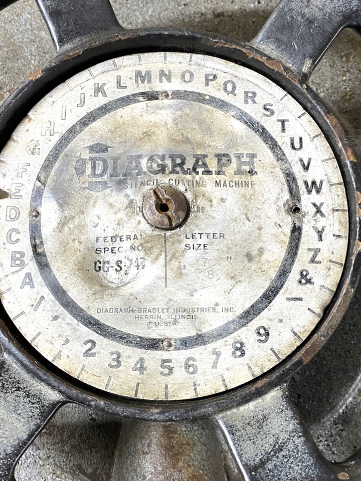 Diagraph 7/8 - DIAGRAPH STENCIL CUTTING MACHINE GG-S-747 | eBay