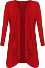 LADIES LONG SLEEVE WATERFALL WOMANS CARDIGAN TOP DUSTER COAT JACKET UK ...