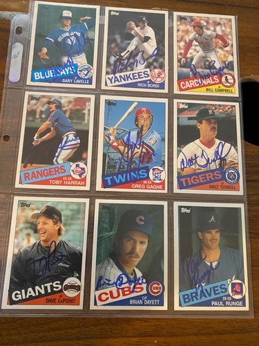 1985 Topps Traded Baseball Autographed Cards (Lot of 27) Hand Signed ...