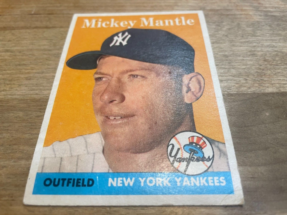 1958 Topps #150 Mickey Mantle Baseball Card Vintage New York Yankees | eBay
