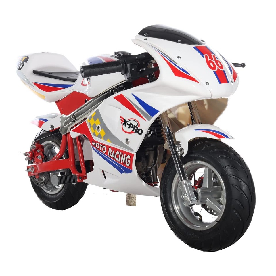 X-PRO 40cc Pocket Bike Gas Powered 4 Stroke Kids Mini Bike Off Road ...
