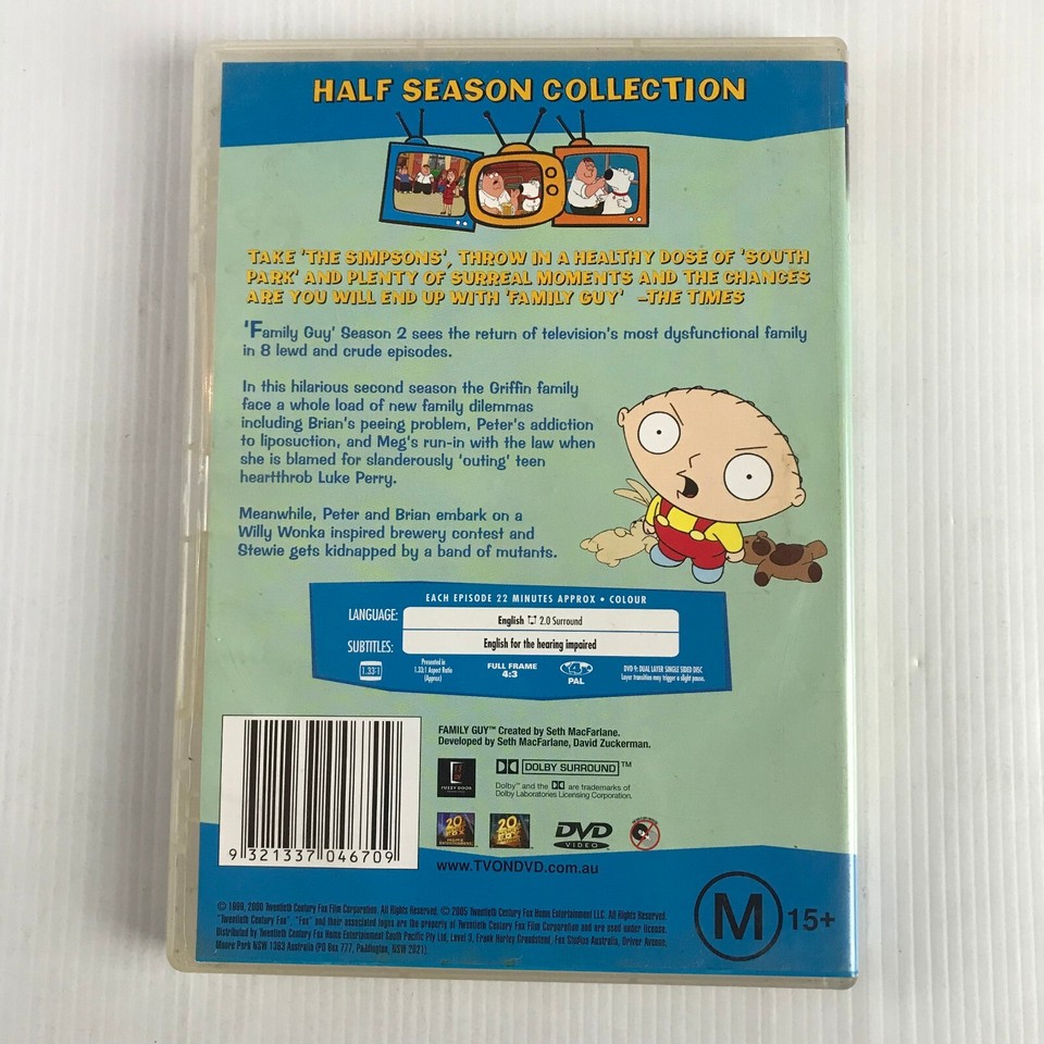 Family Guy (Season Two) 2 Disc Set 2000 | eBay UK
