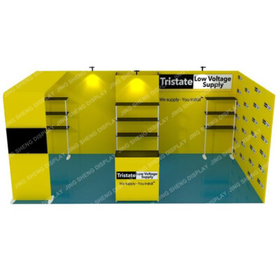 20ft Portable Custom Trade Show Displays Booth Exhibits with Shelves | eBay