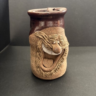 Mark Hines Creations Mug Stoneware Pottery Big Nose Funny Face Tall Mug ...