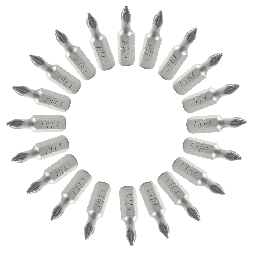 25Pcs Magnetic PH1 Phillips Drill Bits Set for Electricians & Mechanics ...