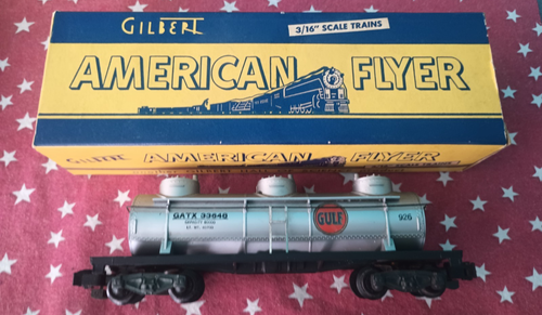 Vintage Gilbert American Flyer No. 926 Three Dome Tank Toy Train Car in ...