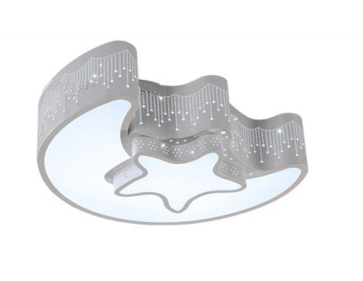 Star Moon Light Fixture Kid's Room Ceiling Lamp LED Baby Bedroom Light ...