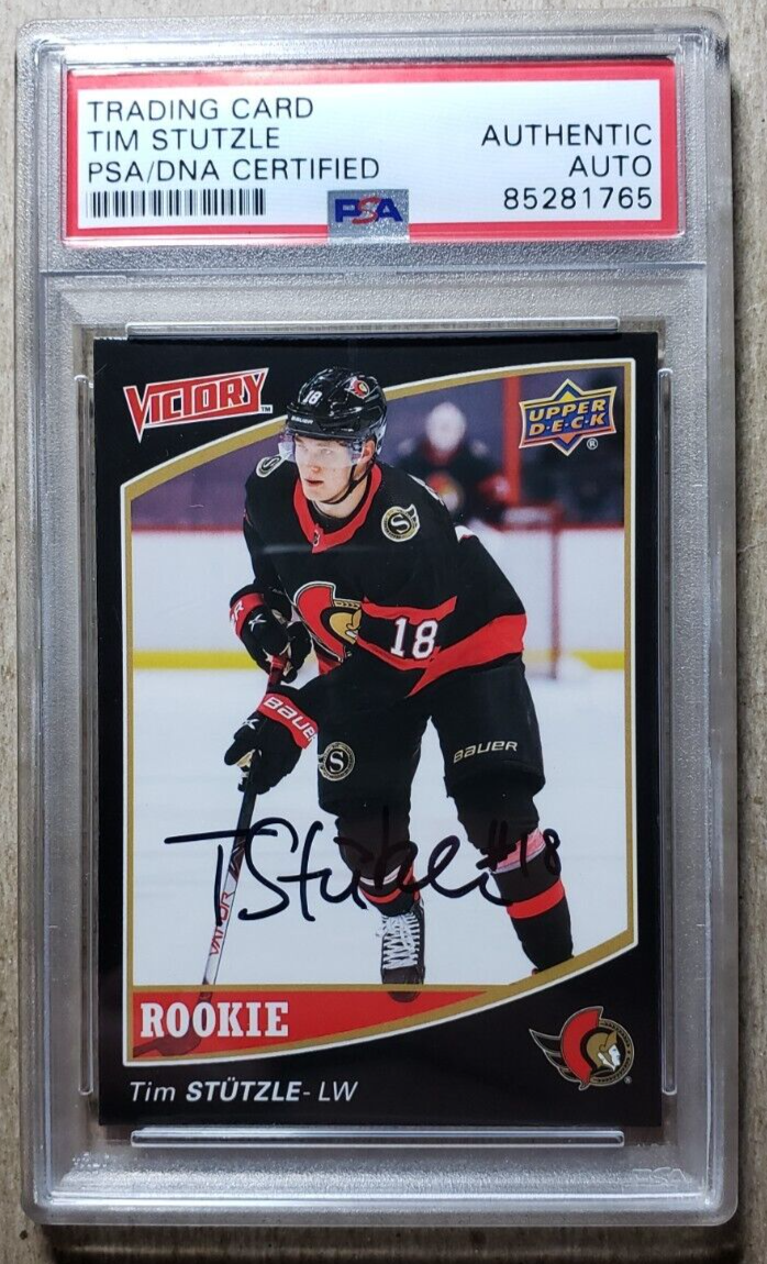 Tim Stutzle Signed 2021 Victory Black Rookie Autograph PSA/DNA ...